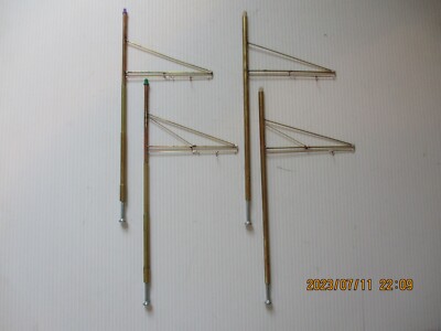 (16) O scale Jason's Brass Poles brass single arm trolley line poles | eBay