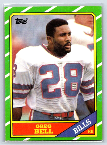 1986 NFL Topps Greg Bell #386 Buffalo Bills 86-TFBC | eBay