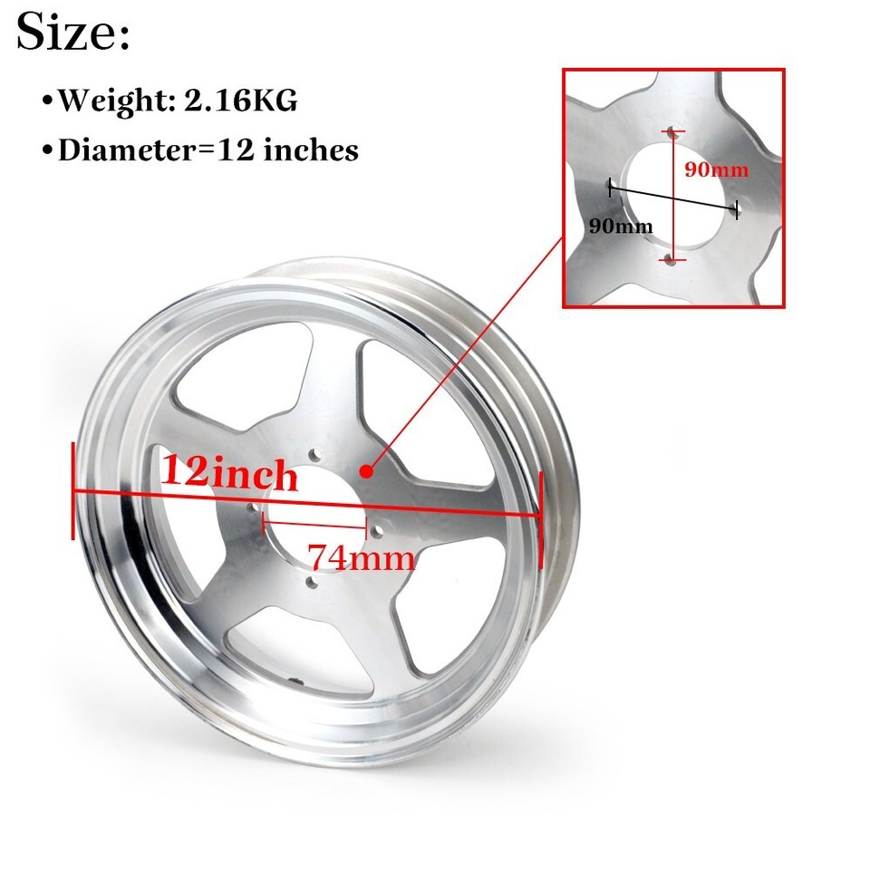 Front Wheel Rim With Hub 3*70MM For Honda Ruckus Zoomer Ice Bear Maddog ...