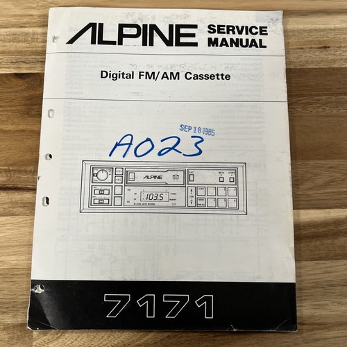 alpine car stereo old school 7171 Service Manual Schematics | eBay