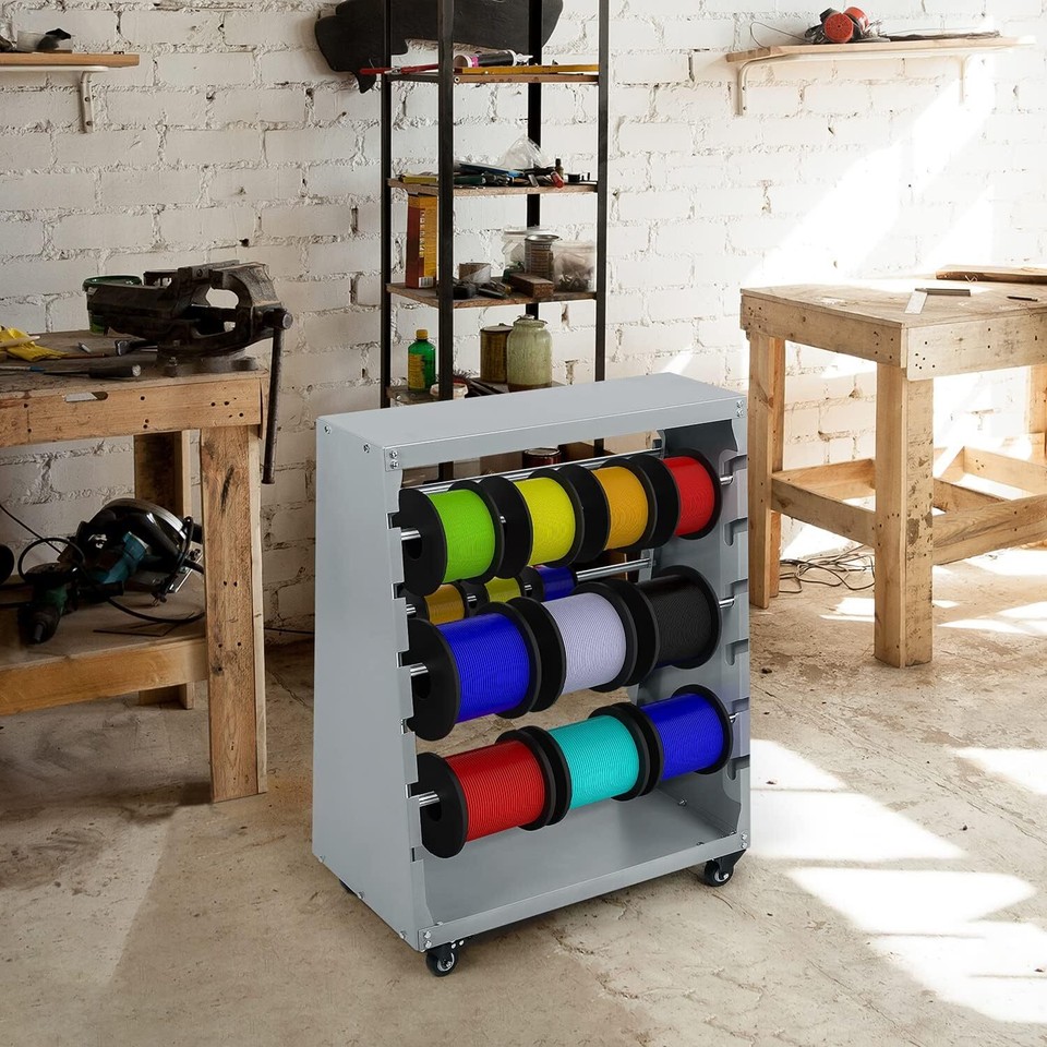 Heavy Duty Wire Spool Dispenser Cable Holder Wire Coil Rack Display ...