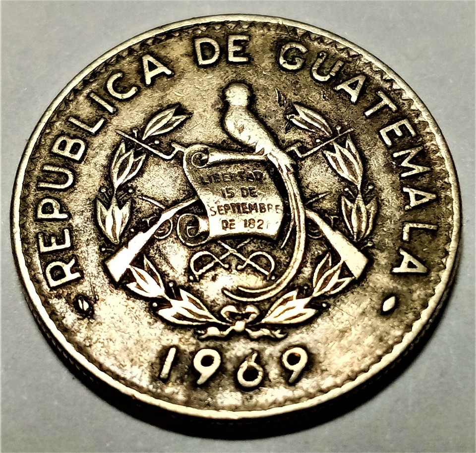1969 Guatemala Guatemalan 10 Centavos Quetzal Monolith Coin Fine | eBay