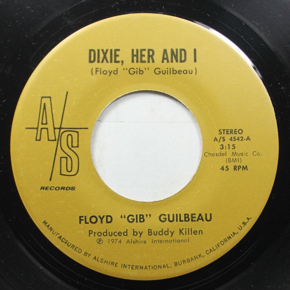 Country Nm! 45 Floyd "Gib" Guilbeau - Dixie, Her And I / Robin On A/S ...