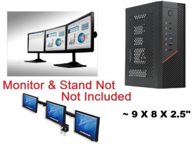Mini Core i3 Trading PC Computer Dual Triple 3x HDMI Multi Display ...
