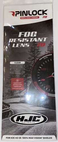 HJC Helmet Pinlock Insert HJ-25 Clear DKS-096 Fits Max Vision shield ...