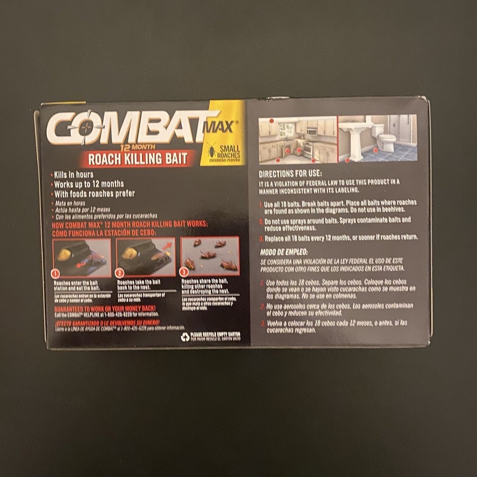 COMBAT Max 12 Month Small Roach Killing Baits 23400972180| eBay
