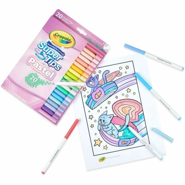 Crayola Super Tips, 20 Washable Markers, Pastel | eBay