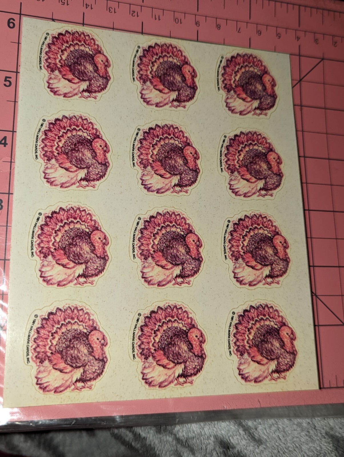 VINTAGE HALLMARK THANKSGIVING STICKERS TURKEYS 1 SHEET | eBay
