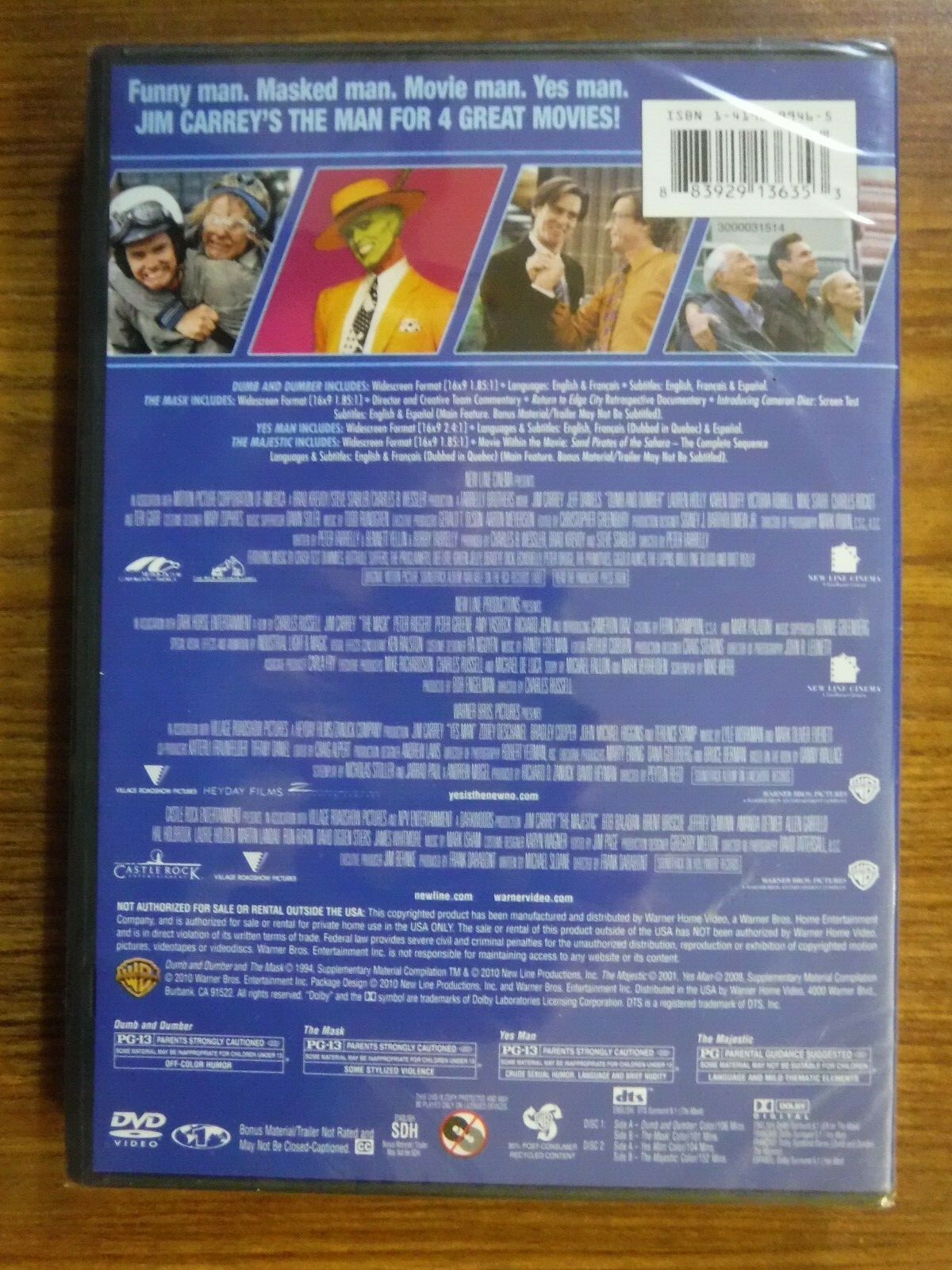 4 Film Favorites: Jim Carrey (Dumb and Dumber, The Majestic, The Mask ...