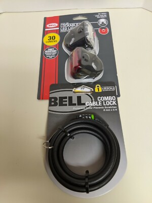 Bell Bicycle Bundle comes with Bell Combo Cable Lock and Radian 450 Led ...