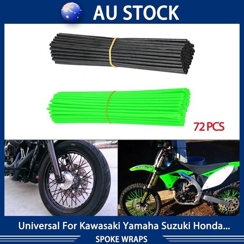 72Pcs Spoke Wrap Kit 4 BMX Mountain Bike Bicycle MTB Wraps Skins Covers ...