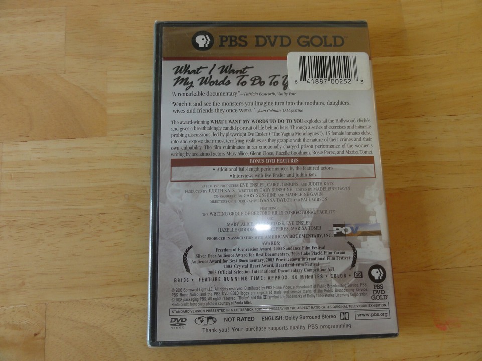 P.O.V. - What I Want My Words to Do to You (DVD, 2004) PBS DVD GOLD ...