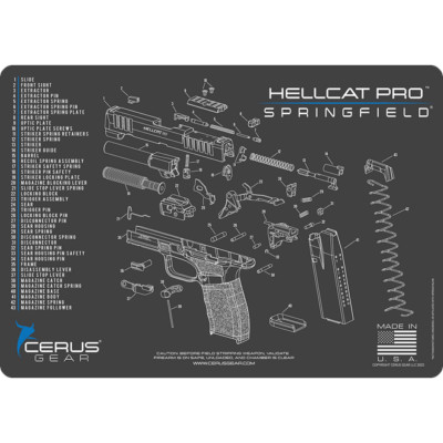 SPRINGFIELD HELLCAT PRO SCHEMATIC HANDGUN MAT | eBay