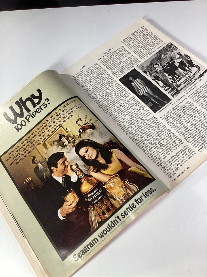 Time Magazine 1968 Rare Ads New York City Lindsay Kennedy NASA Apollo 7 ...