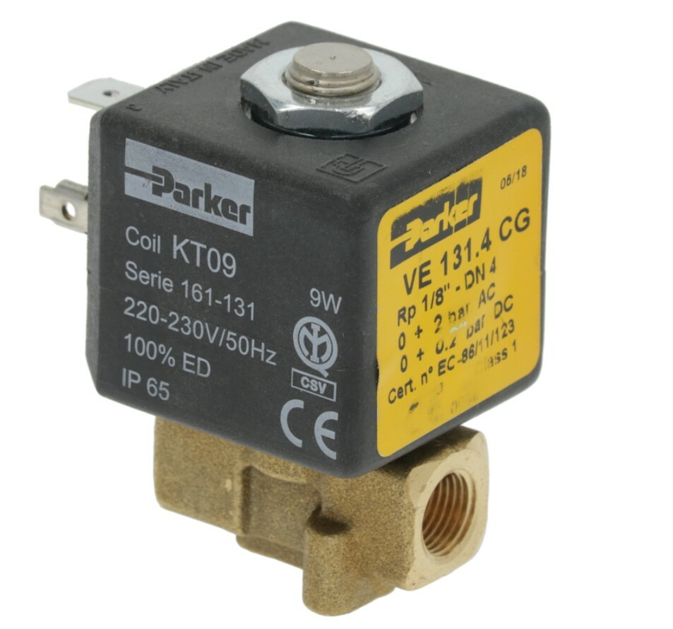 PARKER 2 WAY KT09 SOLENOID VALVE 1/8" COFFEE MAKER MACHINE VE131 220 ...
