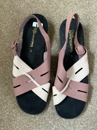 Ladies Clarks Springers Leather ‘Suntune’ Pink Sandals - Size 8 | eBay.de