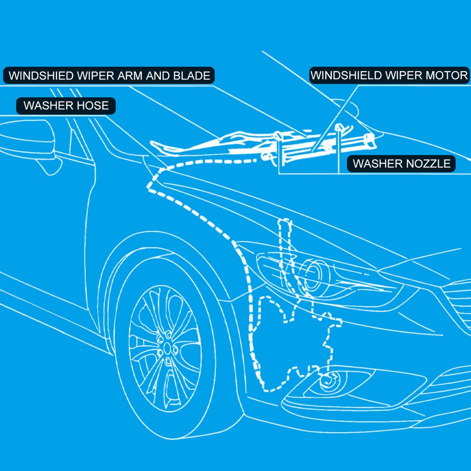 2x Front Windshield Washer Nozzle Sprayer For Chrysler 300 Dodge Ram ...