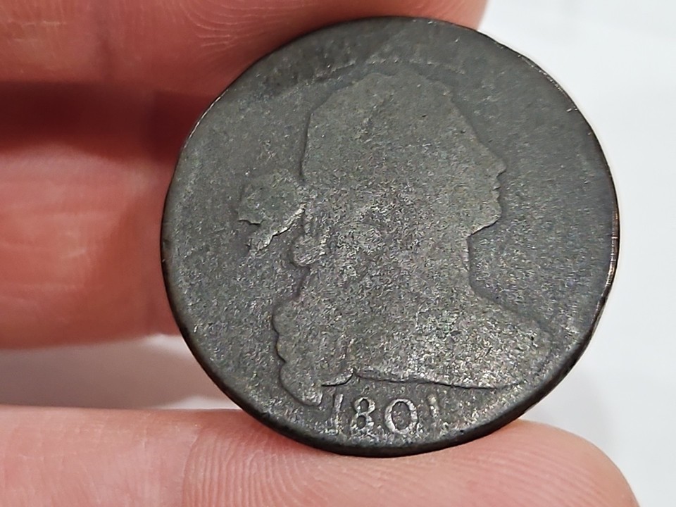 1801 USA Large One Cent Coin United States 1 Large Cent Penny Draped ...