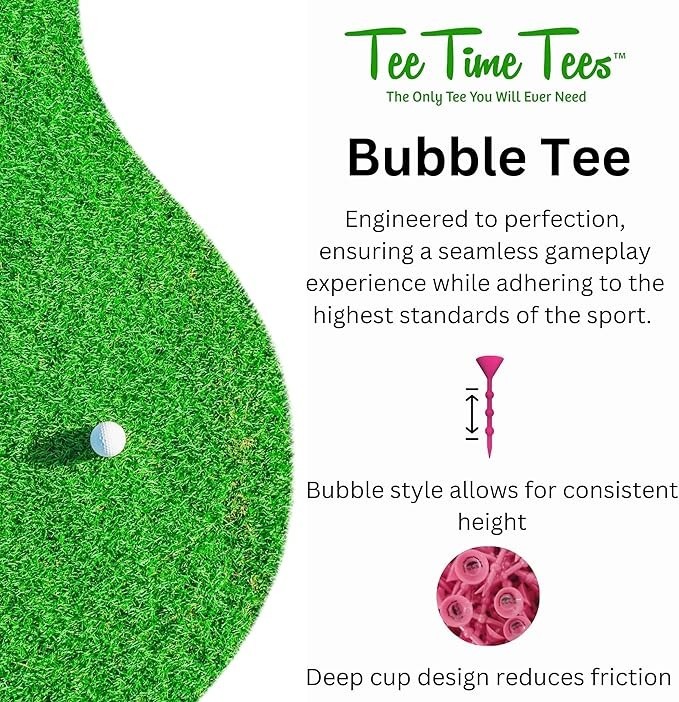 Bubble Golf Tee - Variable Length Unbreakable Step-Up Plastic Golf Tees ...