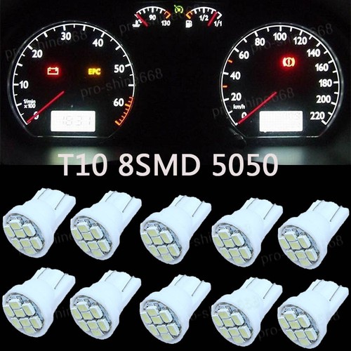 6K White LED 194 Wedge Speedo Dash Gauge Instrument Panel Light Bulb ...
