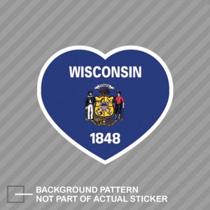 Wisconsin Heart Sticker Decal Vinyl WI Love hearts pride native | eBay