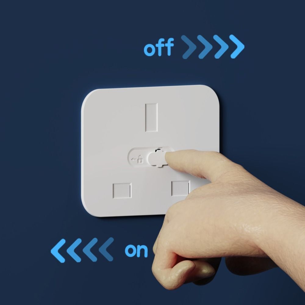 10Pcs Anti Electric Plug Guard UK Standard Socket Plastic Security ...