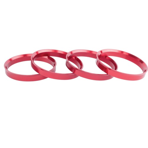 72.6 to 74.1 Aluminium Red Wheel Hub Centric Rings OD 74.1 / ID 72.6 ...