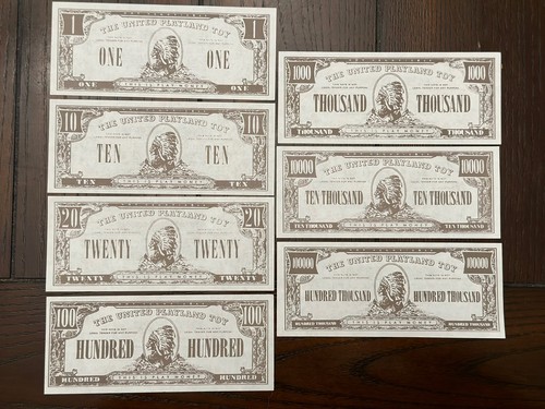 Vintage 1960s Era The United Playland Play Indian Chief Toy Money ...