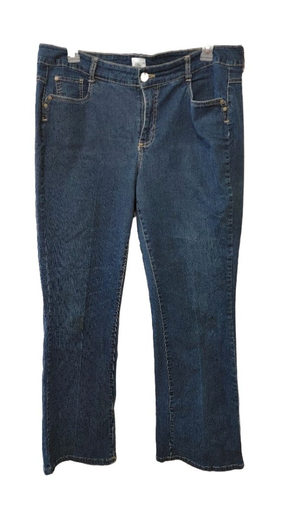JMS Just My Size Women Plus Size 20 W Blue Jeans Straight Dark | eBay