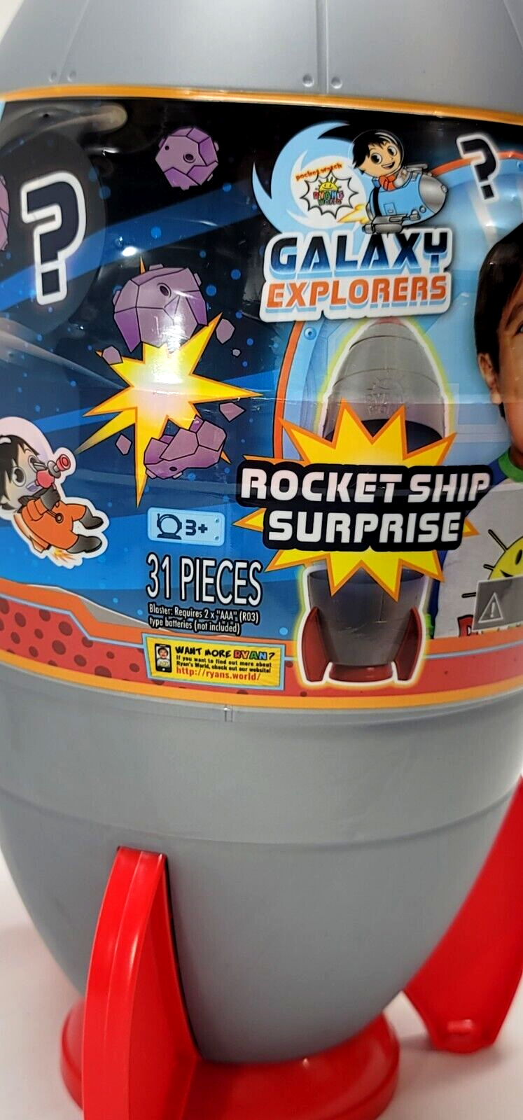 Ryan's World Galaxy Explorers Rocket Ship 12+ Surprises Playset 31 ...
