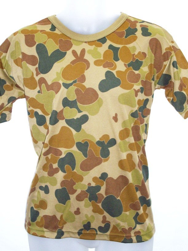 AUSCAM CAMOUFLAGE PATTERN SHORT SLEEVE CAMO T-SHIRT - Size S to 4XL ...