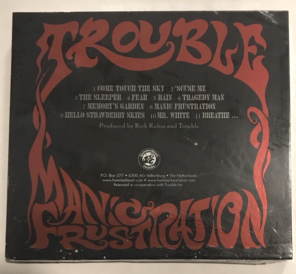 Trouble - Manic Frustration CD 2020 Hammerheart - HHR2020-30 [Slipcase ...