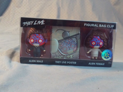 THEY LIVE Alien Male + Female Figural Bag Clips / Poster 3 Pack WalMart ...