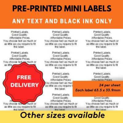 240+ PERSONALISED SELF ADHESIVE PRE PRINTED ADDRESS LABELS | eBay UK