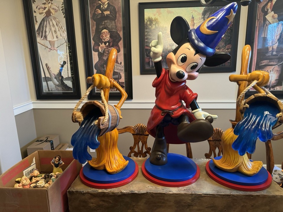 Disney Big Fig Store Display Prop Sorcerer Mickey and 2 Bucket Brigade ...