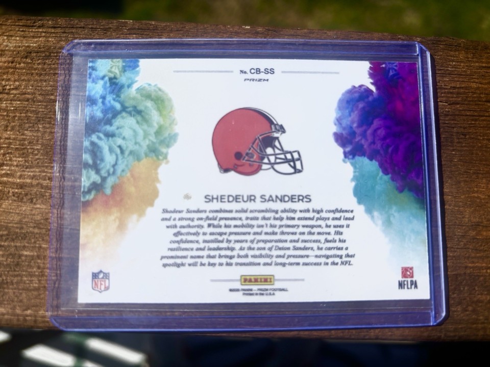 Shedeur Sanders Rookie Color Blast Card SP Cleveland Browns CB-SS | eBay