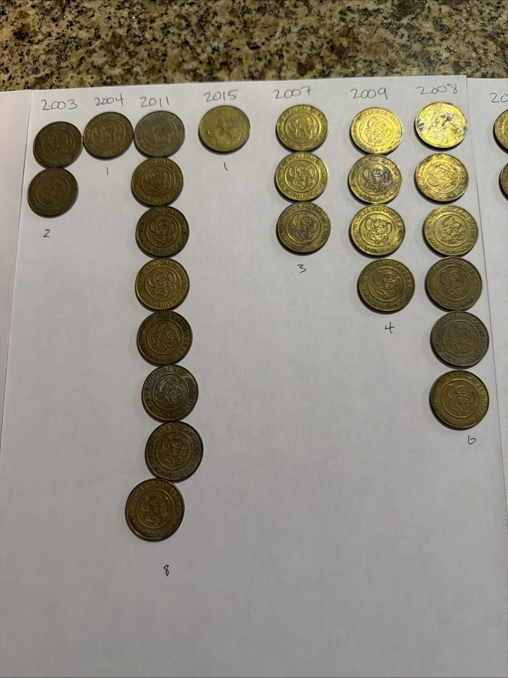 78 Vtg Chuck E Cheese Coins 1992-2015 Tokens 1 Dave & Busters Pizza ...