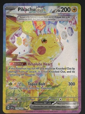 Pokémon Pikachu EX Surging Sparks Rare Holo 238/191 200 HP | eBay
