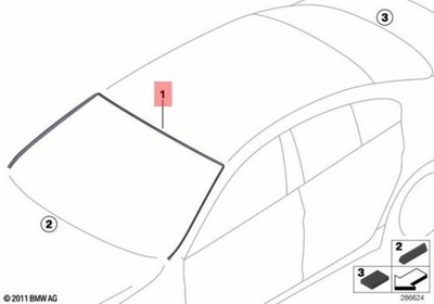 Genuine BMW 6 Series F12 Cabriolet Windshield Moulding Trim OEM ...
