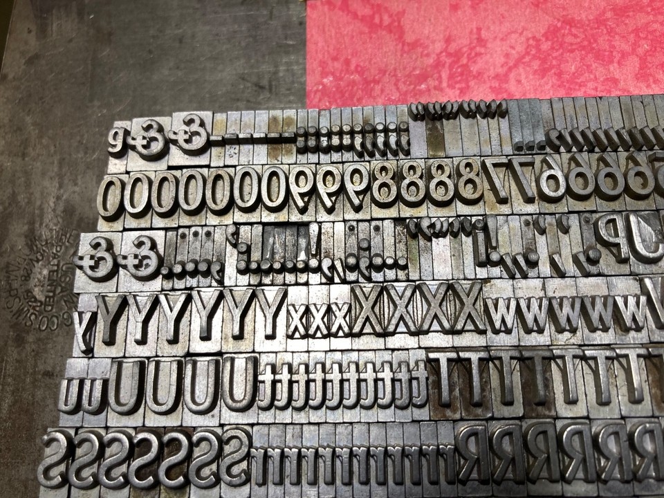 36pt.? - LEAD MONOTYPE FONT - LETTERPRESS - VINTAGE | eBay