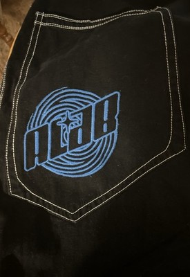 VTG ALAB Mens Wide Leg Jeans 90’s Mega Rave Baggy Skater Huge JNCO Size ...