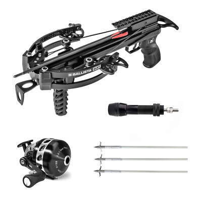 BALLISTA BAT Compound Crossbow Pistol w/Bowfishing Arrows, Reel BL33 ...