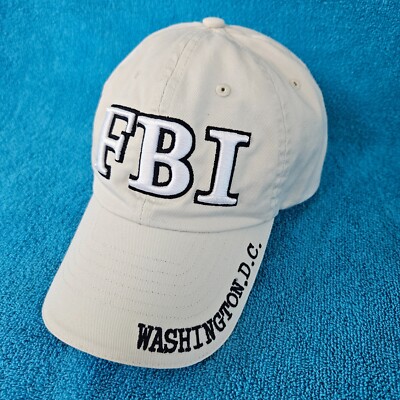 FBI Washington DC Hat Baseball Cap Strapback Adjustable Dad Cap Beige ...