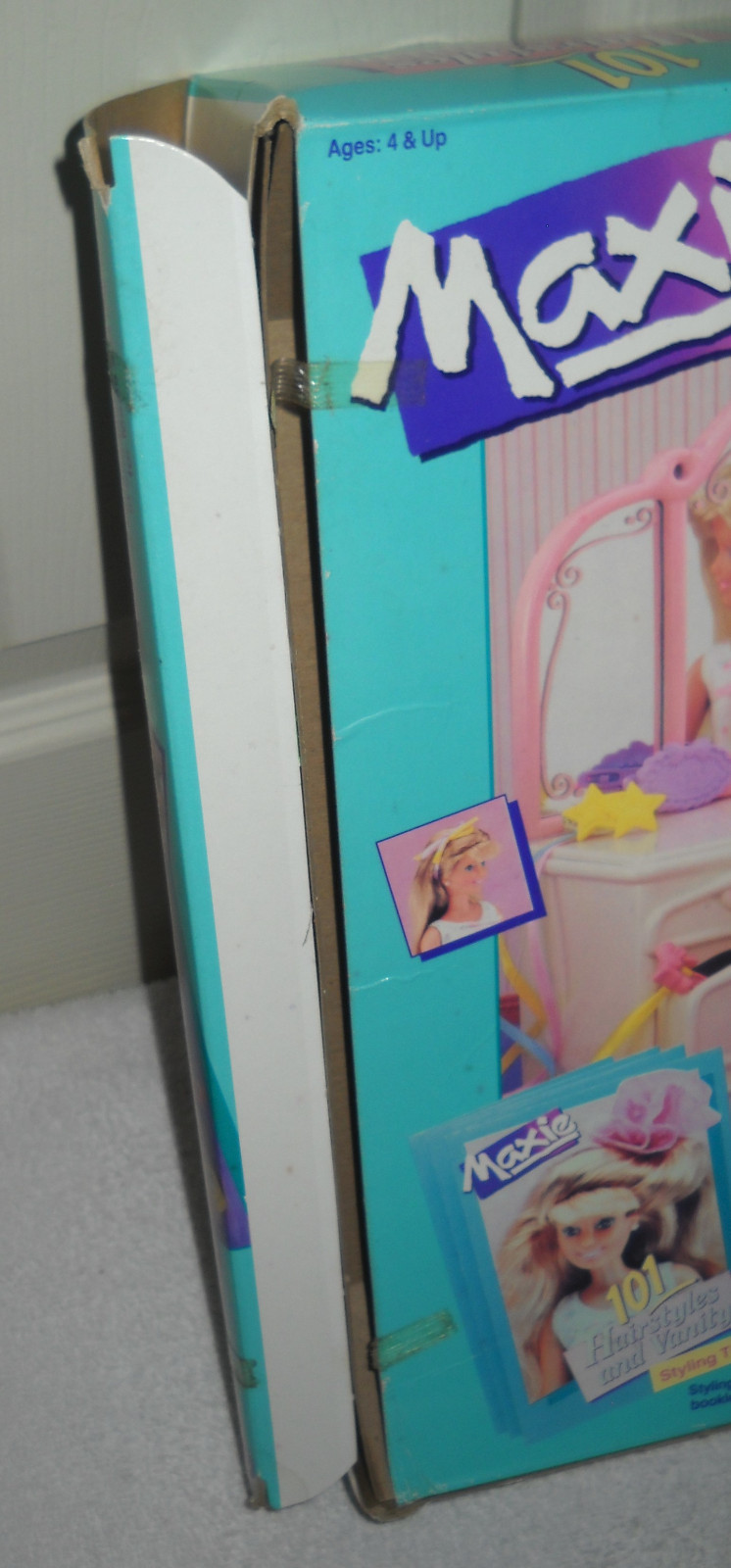 #9440 RARE NRFB Vintage Hasbro Maxie Doll 101 Hairstyles & Vanity Boxed ...