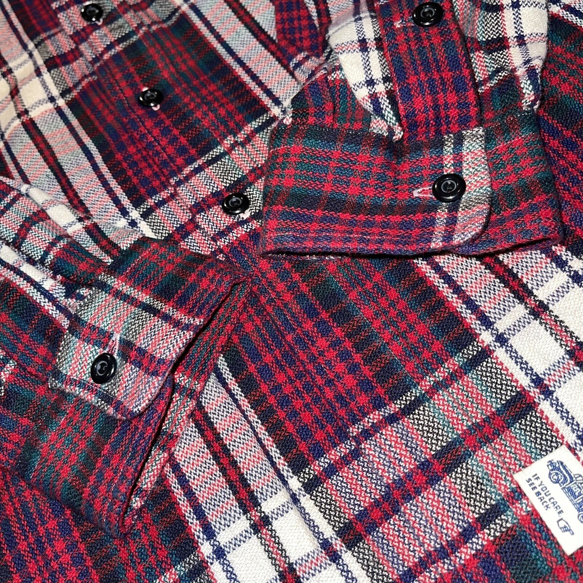 RRL Double RL Vintage Heavy Cotton Jaquard Flannel Shirt L RRL Double RL Vintage Heavy Cotton Jaquard Flannel Shirt L