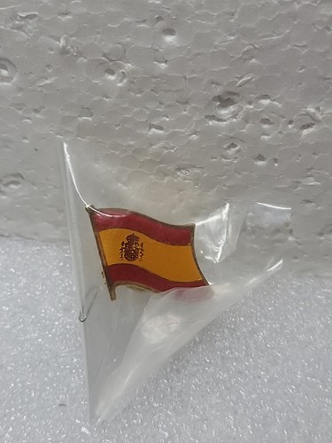 Vintage Flag of Spain Enamel Lapel Pin Single Post Clutch Back Gold ...