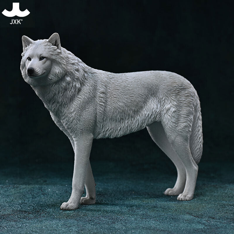 JXK 1/6 Arctic Wolf Model Canis Lupus Arctos Figure Wild Animal ...