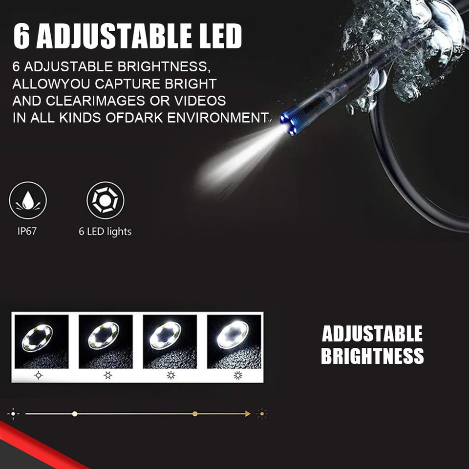 USB Type-C Endoscope Borescope Snake Inspection Camera 3 in 1 for PC ...