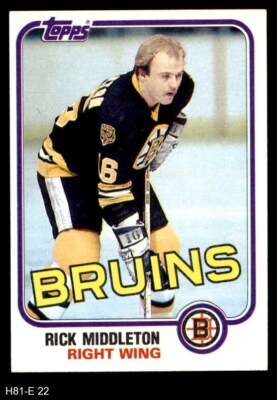 1981 Topps #22 Rick Middleton Bruins 7 - NM | eBay