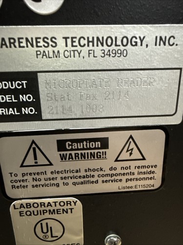 Awareness Technologies Stat Fax 2100 Microplate ELISA Reader Model 2114 ...